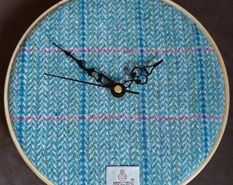 Whisky Stave Wall Clock With Harris Tweed or Tartan Wood - Etsy UK