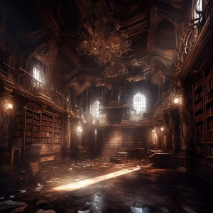 40+ Magic Library, Wizards Study, Library, Digital Art, DND Backdrop - Etsy