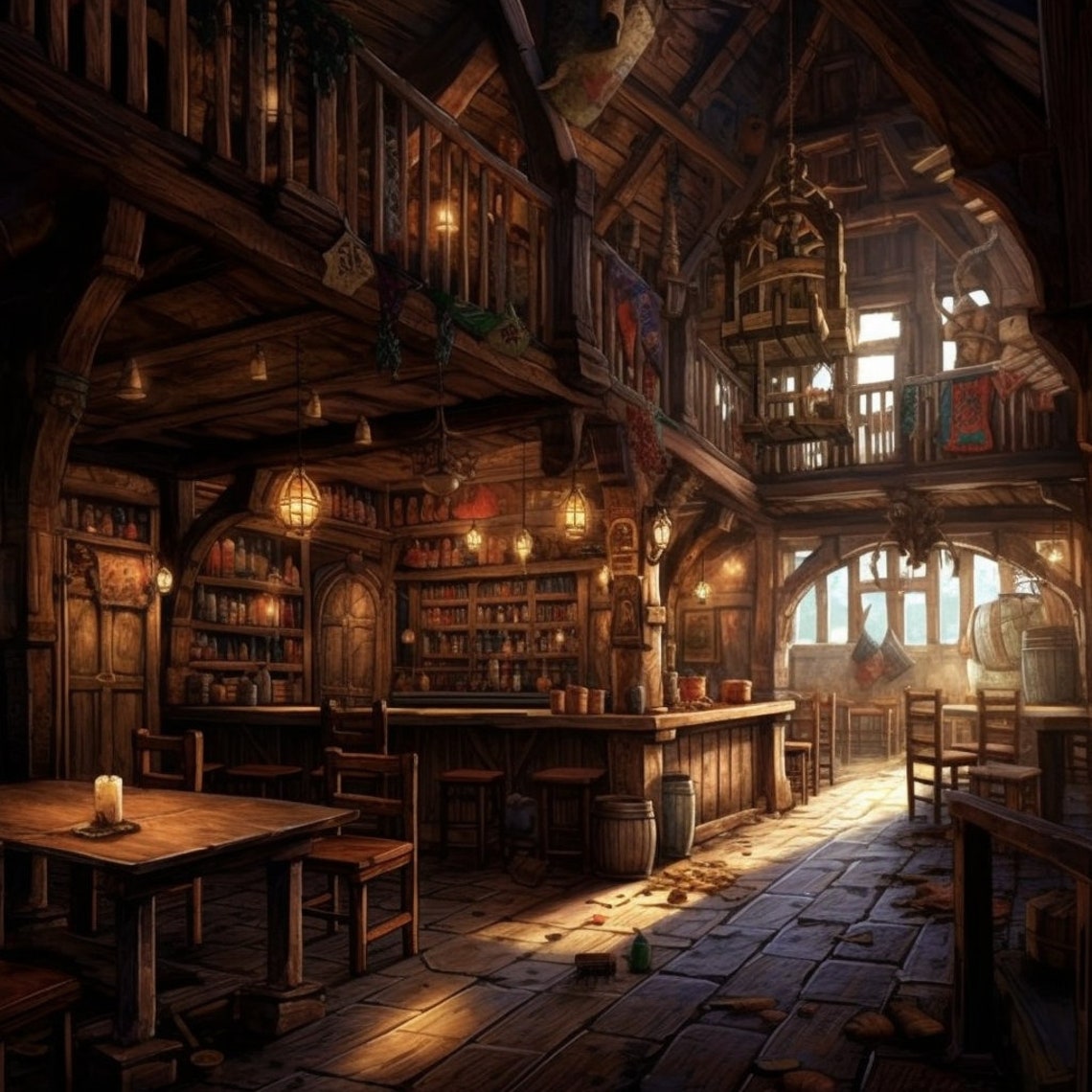 30+ Tavern, Pub, Medieval , Digital Art, DND Backdrop - Etsy