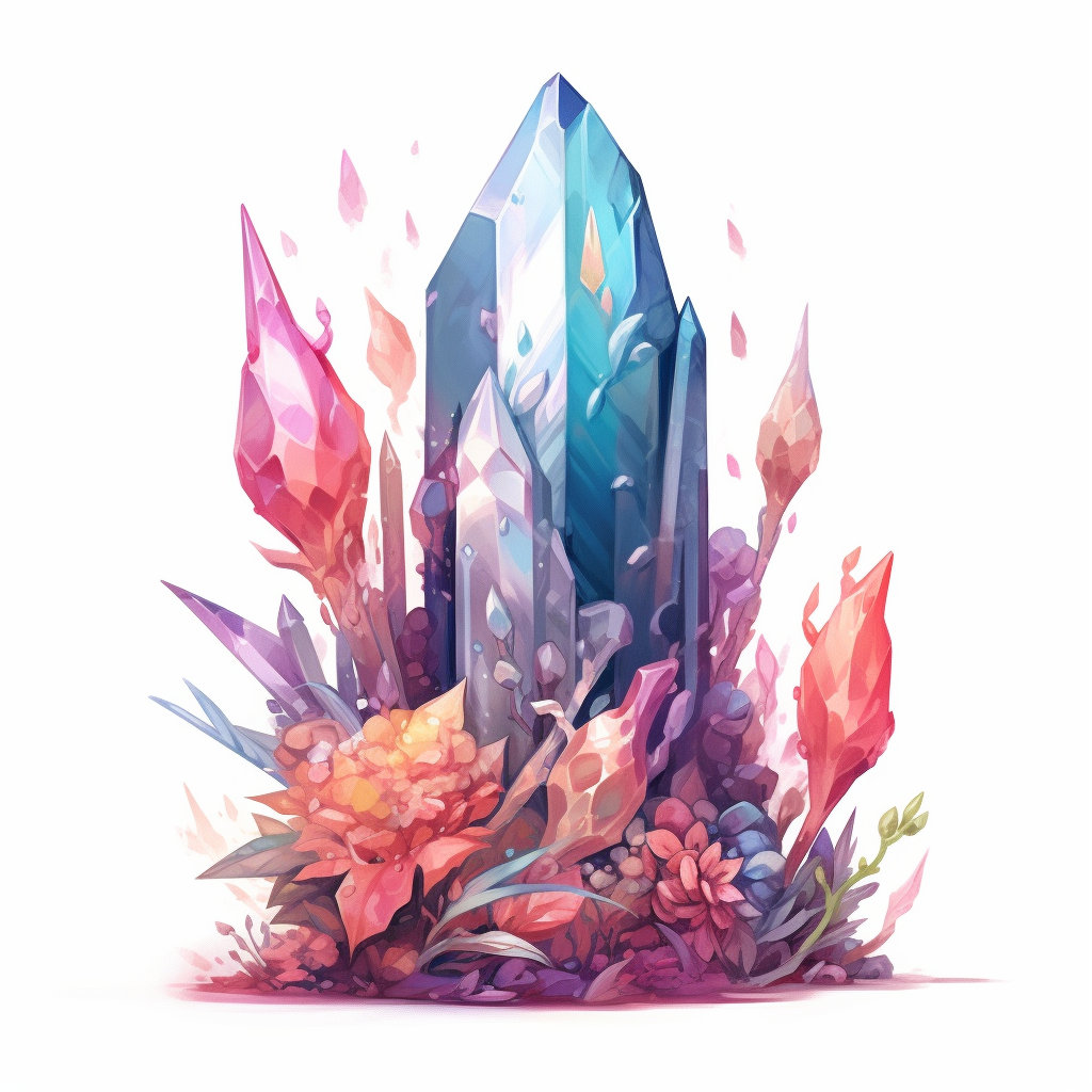 55 Crystal Digital Art, Crystal Healing Images, Multicolored Moonstone ...