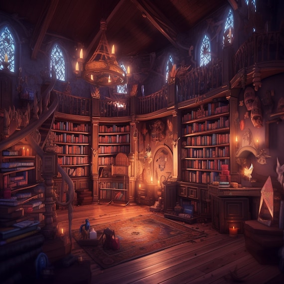 Anime Magical Library