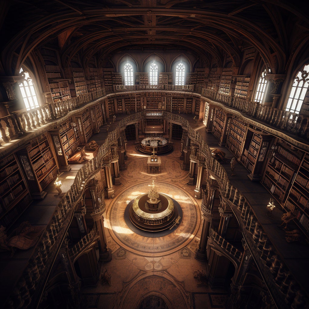 40+ Magic Library, Wizards Study, Library, Digital Art, DND Backdrop - Etsy