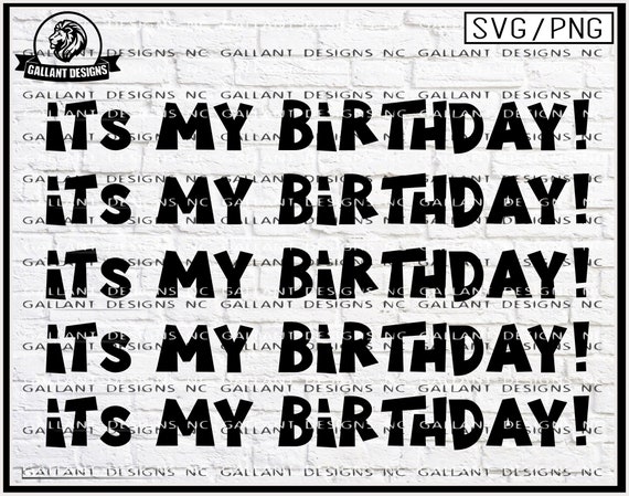 It's My Birthday Repeat Fun Font Kids Boys Girls - Etsy