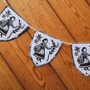 Herbalist Garland - Medieval Linocut Paper Garland - 150cm - Etsy