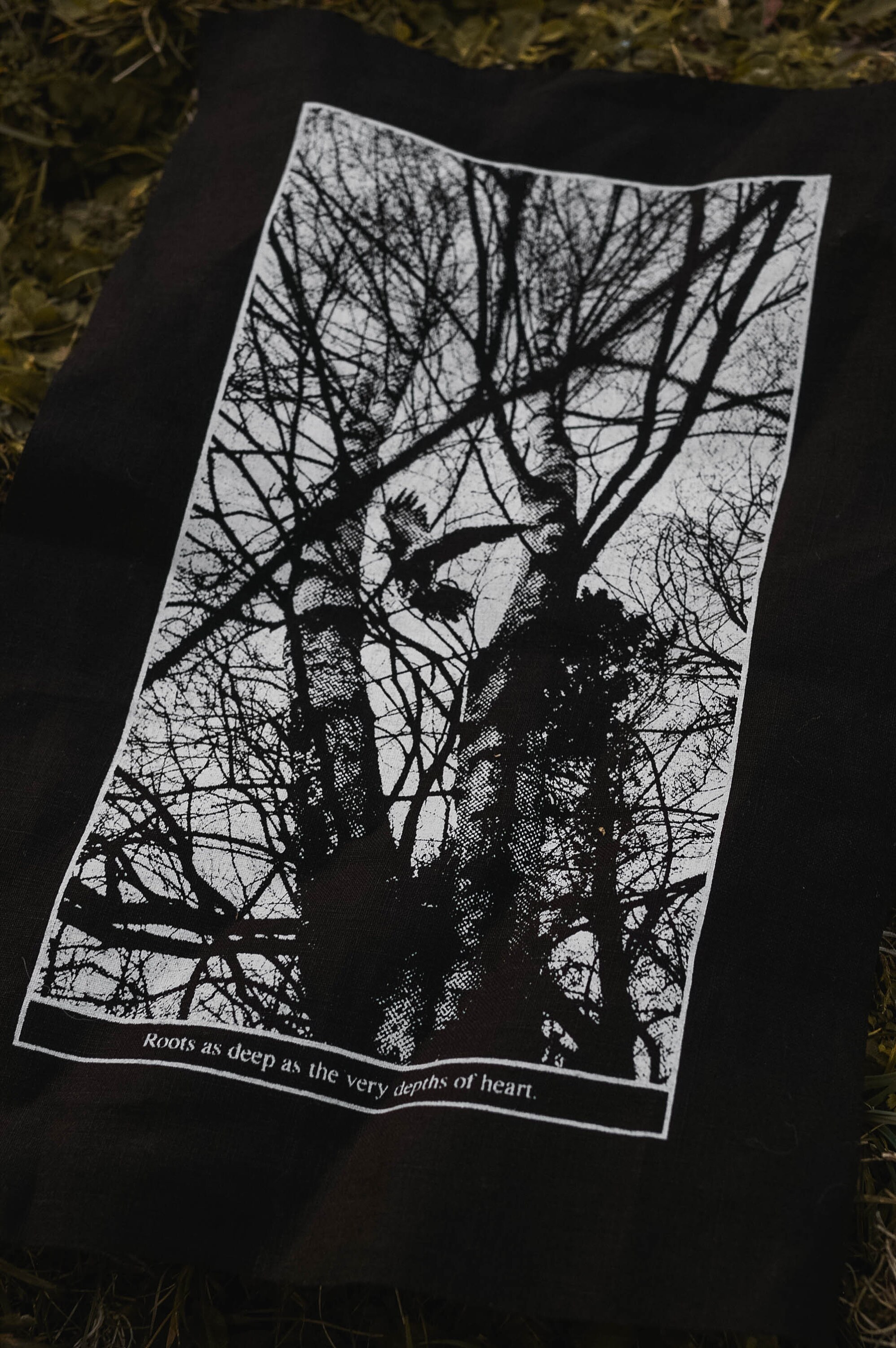 Birch and raven Patch - Crow Backpatch - Dark aesthetic patch - Forest ...