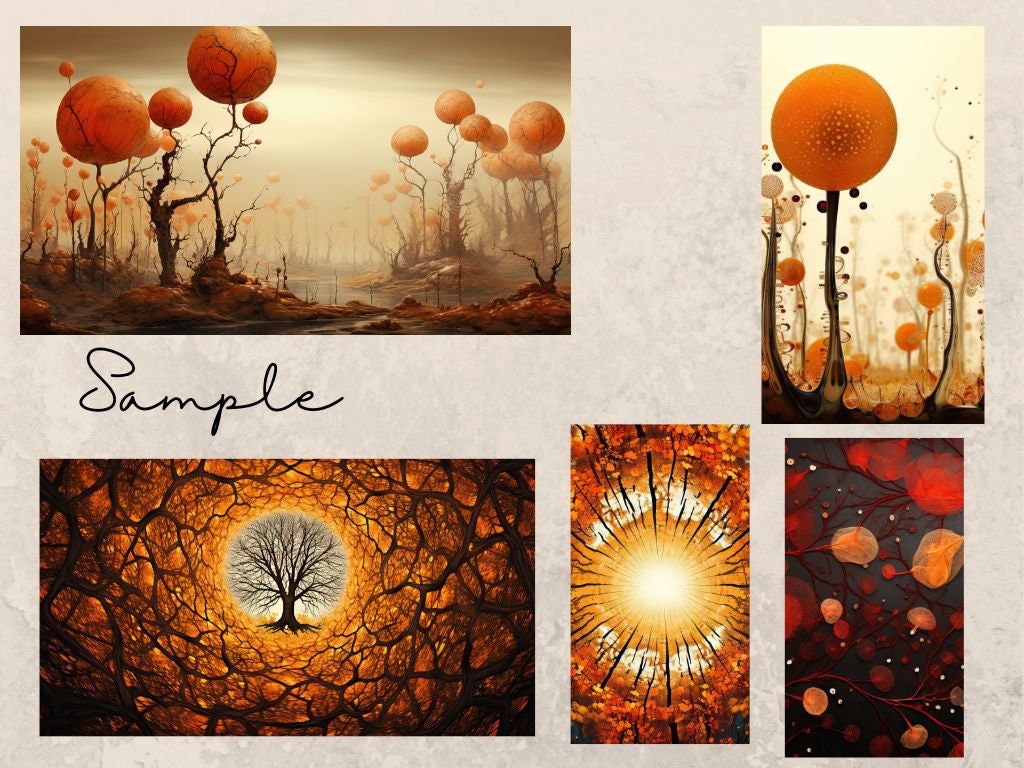 Abstract Autumn Wallpaper Fall Desktop Wallpaper Download - Etsy