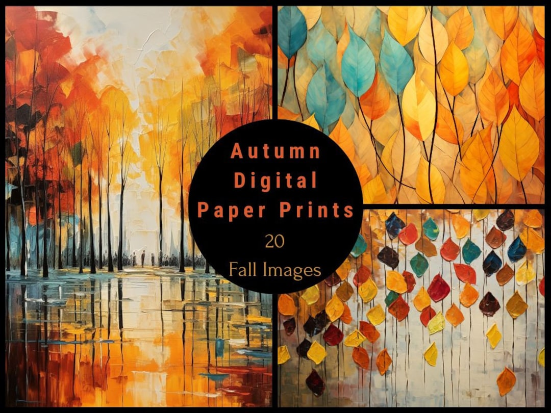 Autumn Digital Paper Prints,| Fall Digital Paper Prints for Download ...