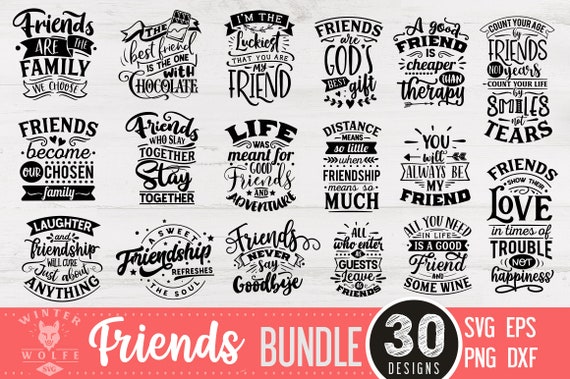 Friends Bundle 30 Designs SVG Cut File Commercial Use Svg | Etsy