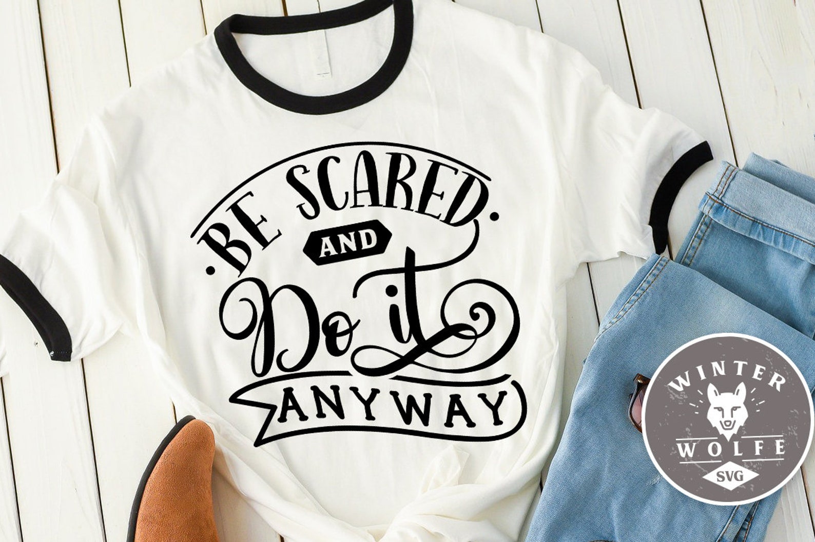 Be Scared and Do It Anyway SVG Cut File Commercial Use Svg - Etsy