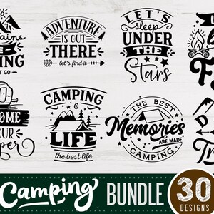 Camping Bundle 30 Designs SVG Cut File - Commercial Use Svg Dxf Png Eps ...