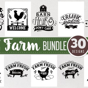 Farm Bundle 30 Designs SVG Cut File - Commercial Use Svg Dxf Png Eps - Etsy
