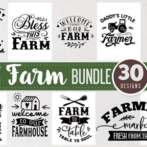 Farm Bundle 30 Designs SVG Cut File - Commercial Use Svg Dxf Png Eps - Etsy