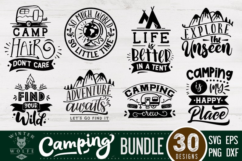 Camping Bundle 30 Designs SVG Cut File Commercial Use Svg - Etsy