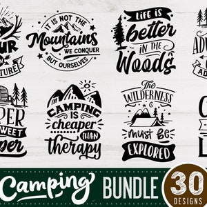 Camping Bundle 30 Designs SVG Cut File - Commercial Use Svg Dxf Png Eps ...