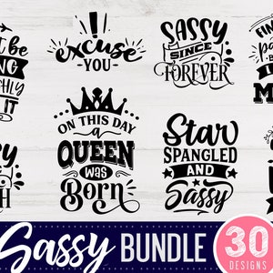 Sassy Bundle 30 Designs SVG Cut File - Commercial Use Svg Dxf Png Eps ...
