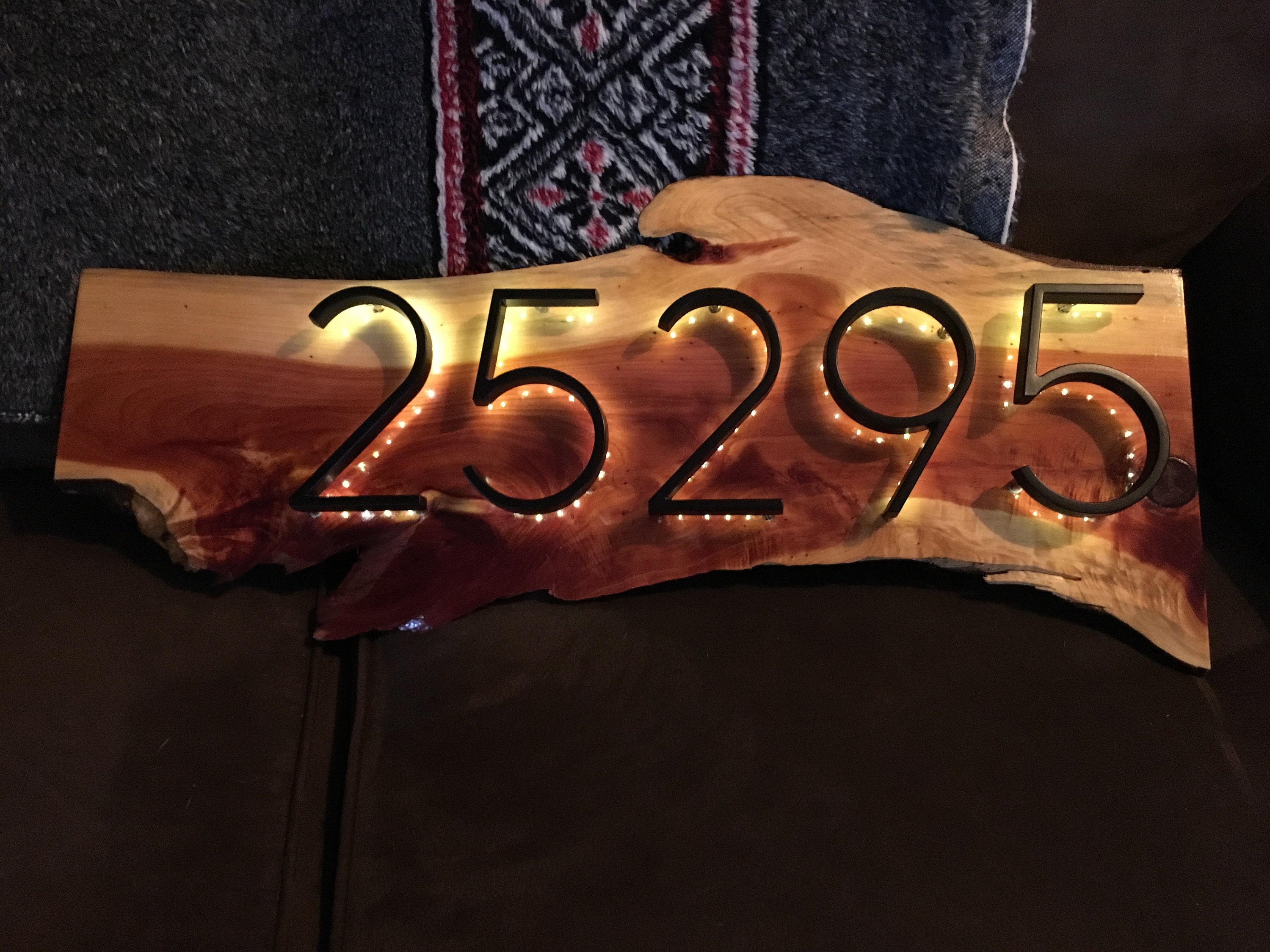 Cedar Address Sign - Etsy