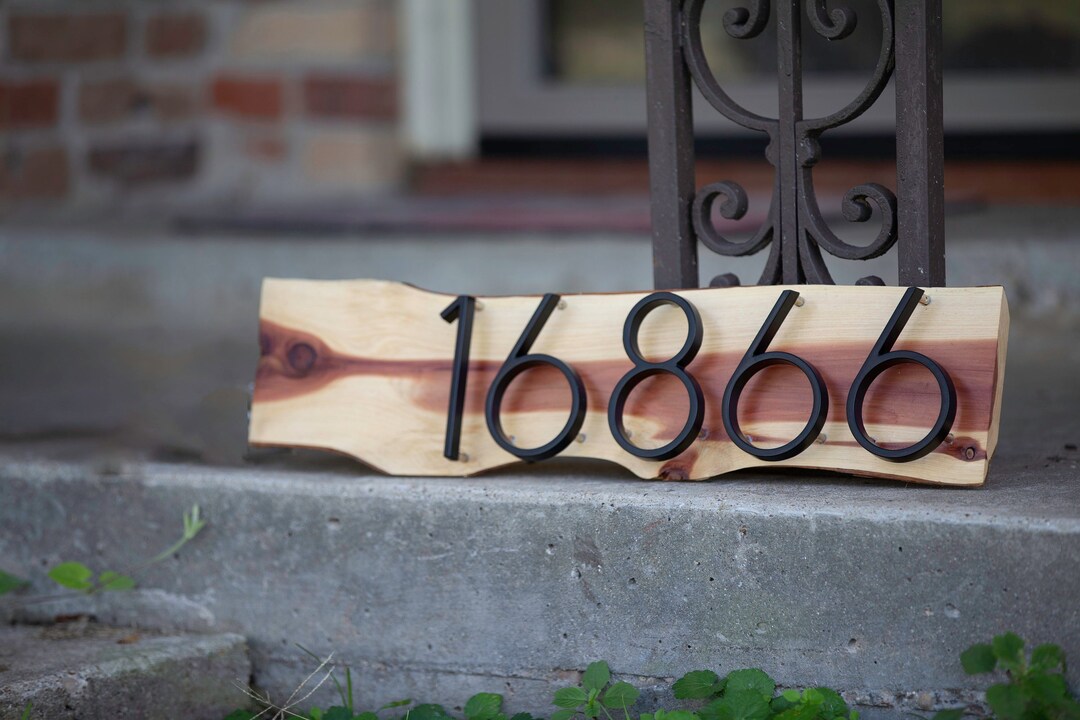 Cedar Address Sign - Etsy