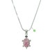 Custom Pink Turtle Necklace Birthstone, Swarovski Crystal Pendant ...
