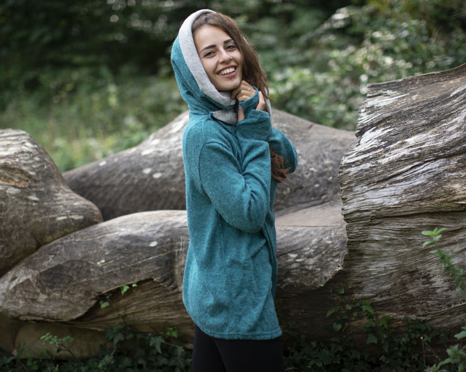 Hooded Cardigan Wrap Jacket With Hand Warmers | Etsy