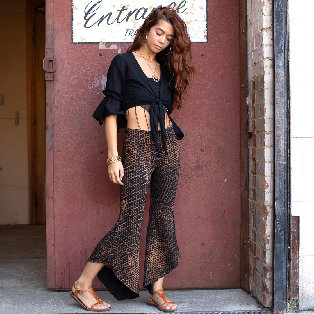 Sacred Geometry Hexagon Pixie Flares 3/4 Length - Etsy