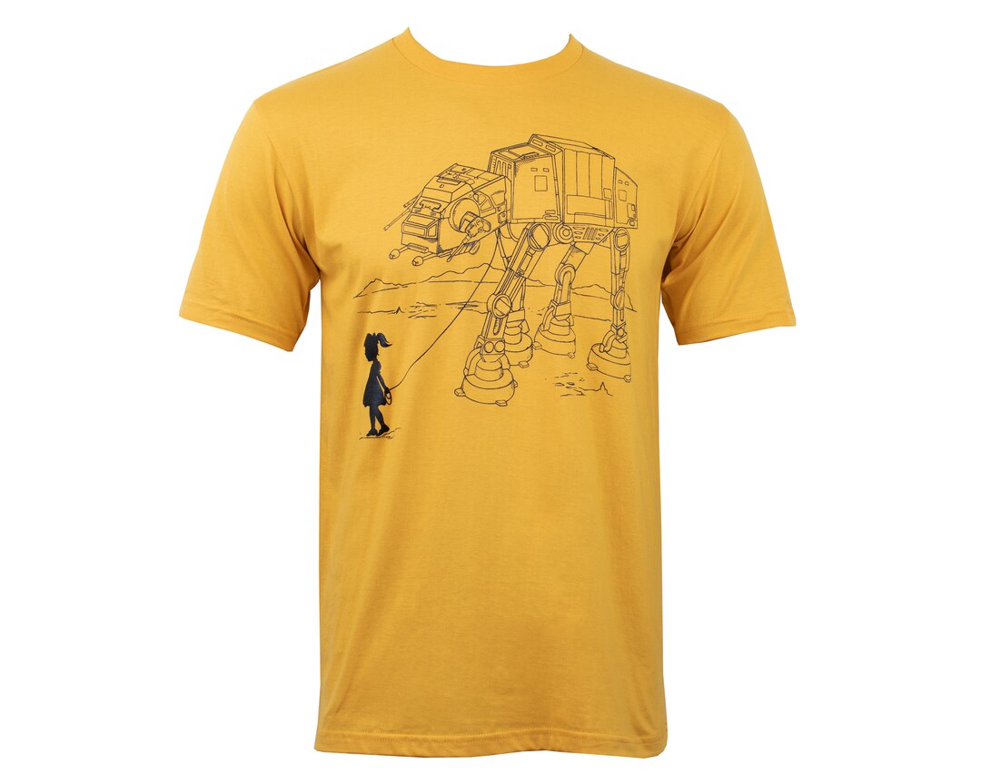 Sci-fi Robot Dog Cyborg Yellow T-shirt Hippie Psytrance Graphic T-shirt ...