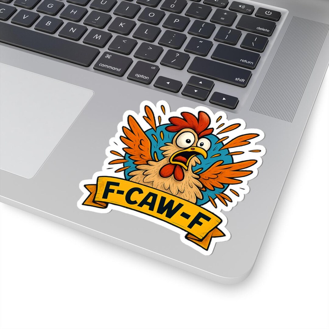 Rooster F-caw-f Sticker, Funny Rooster Quote Humor, Meme Rooster, Comic ...