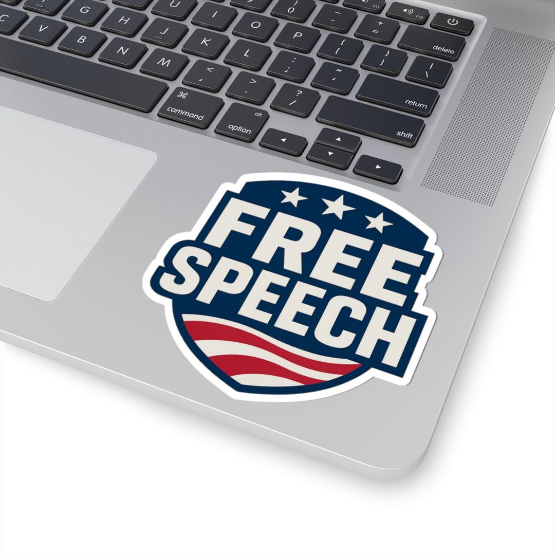 Free Speech Patriotic Sticker, First Amendment, Conservative, Liberal ...