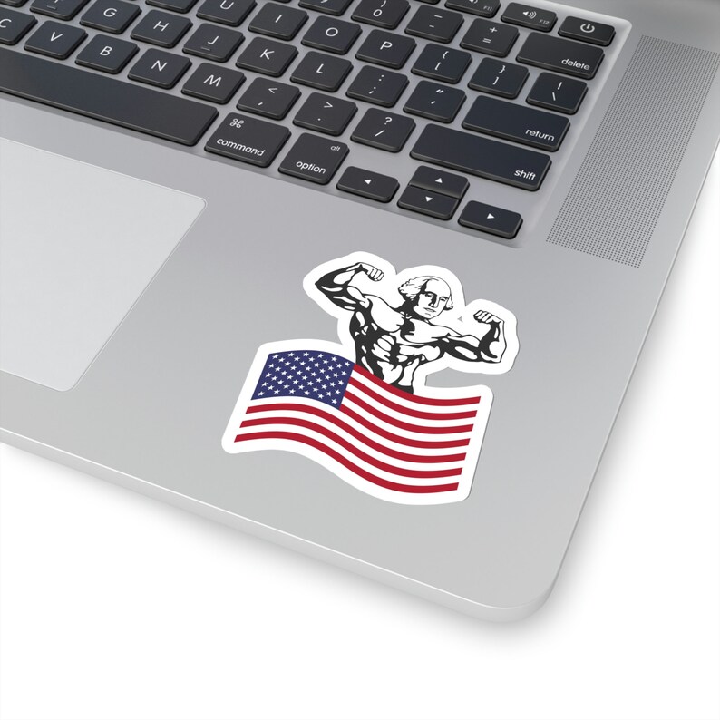George Washington Buff American Muscle Sticker - American Humor - Etsy