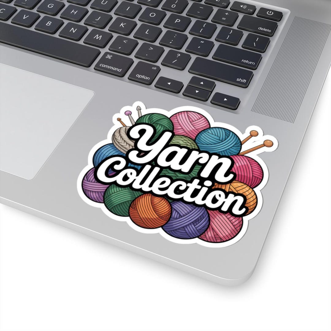 Yarn Collection Sticker Label, Yarn Lover, Crochet Sticker, Knitting ...