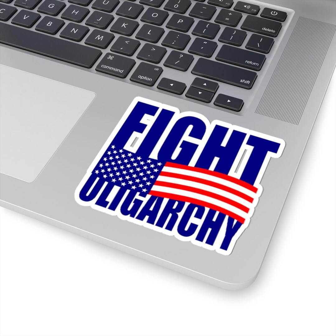 Fight Oligarchy USA Flag Sticker: Political Protest - Etsy