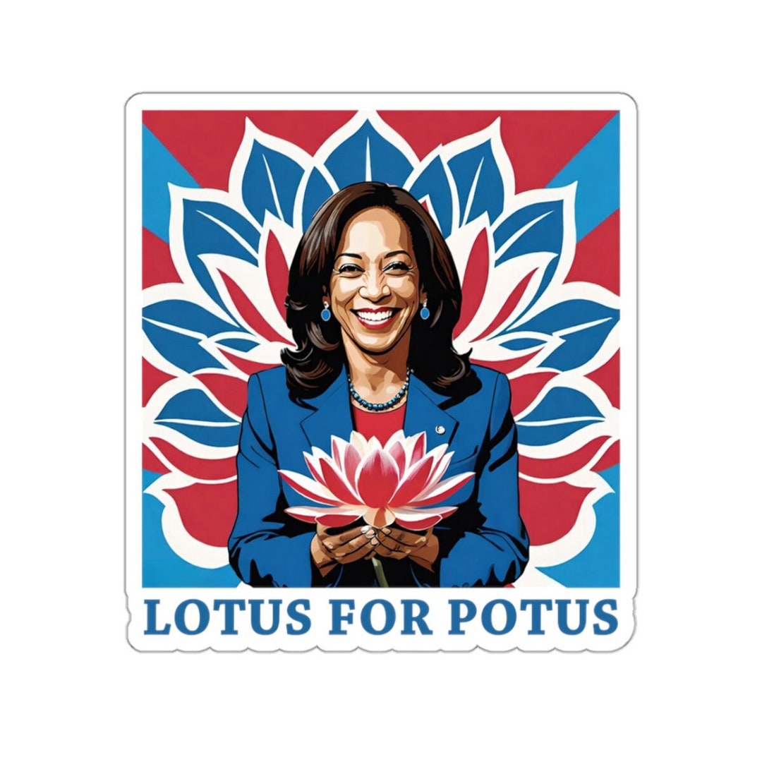 Lotus for POTUS Kamala Harris Sticker, Harris 2024 Sticker, Kamala ...