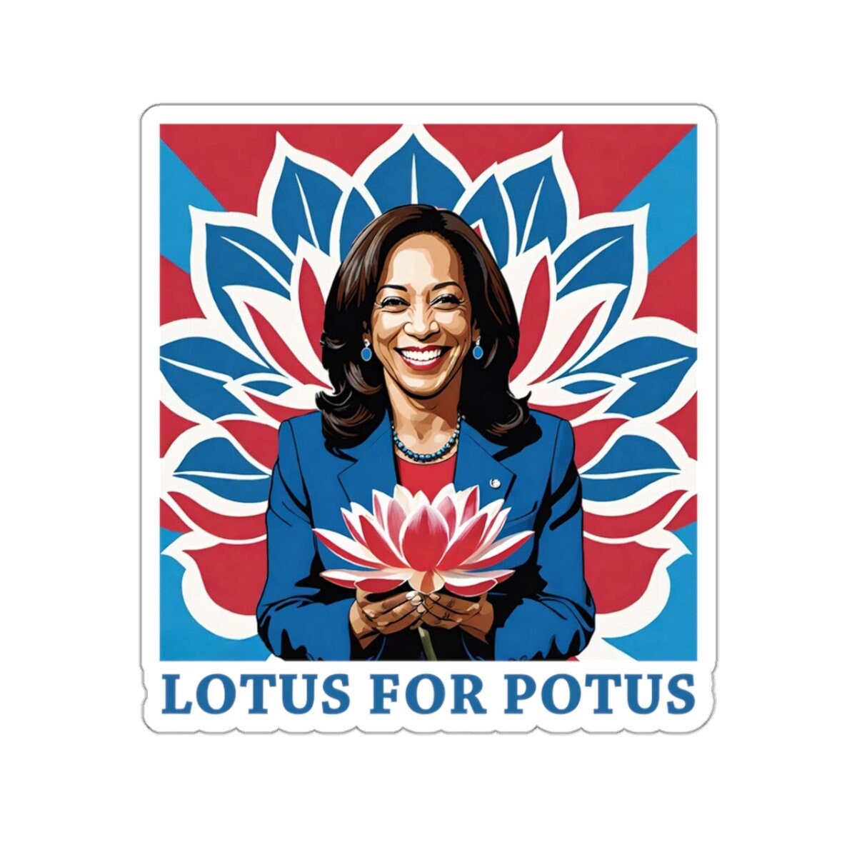 Lotus for POTUS Kamala Harris Sticker, Harris 2024 Sticker, Kamala ...