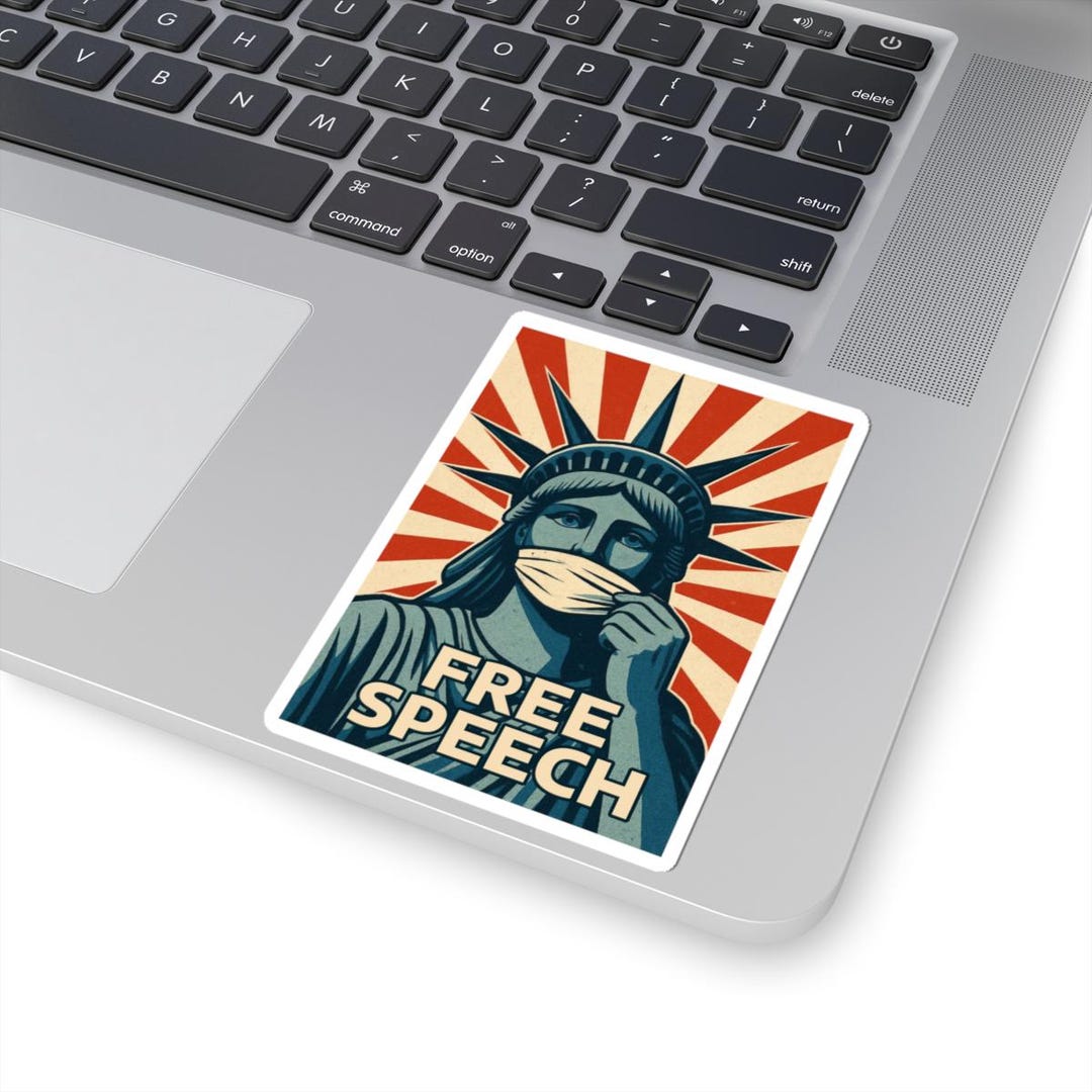 Free Speech American Sticker, First Amendment, Conservative, Liberal ...