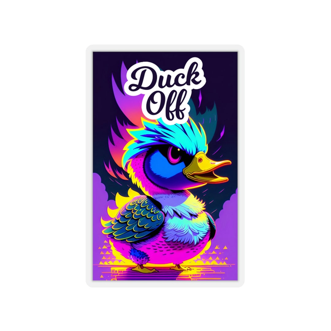 Duck off Sticker, Angry Duck Sticker, Adult Sticker, Mature Sticker ...
