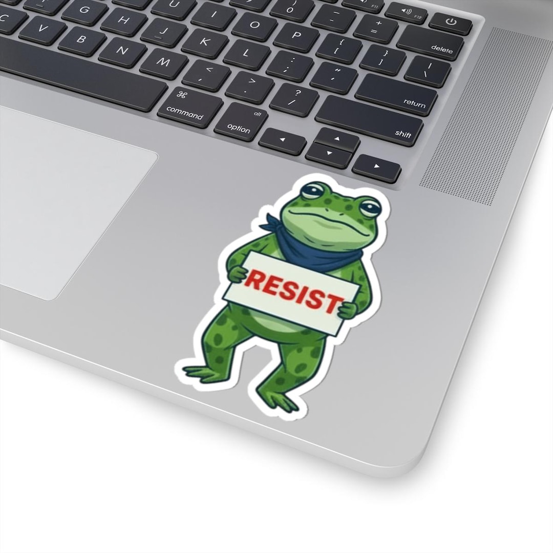 Portland Frog Protester Sticker, Green Frog Political Protest - Etsy