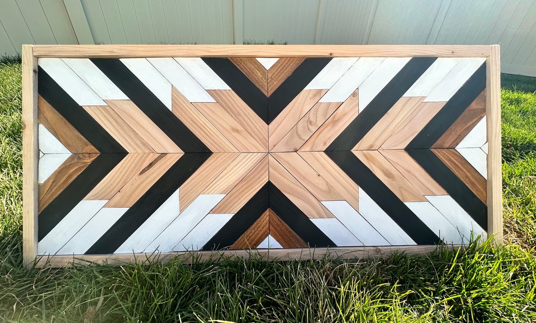 AZTEC Wood Wall Art, Boho Art, Aztec Wood, Boho Wood Art, Wood Hanging ...