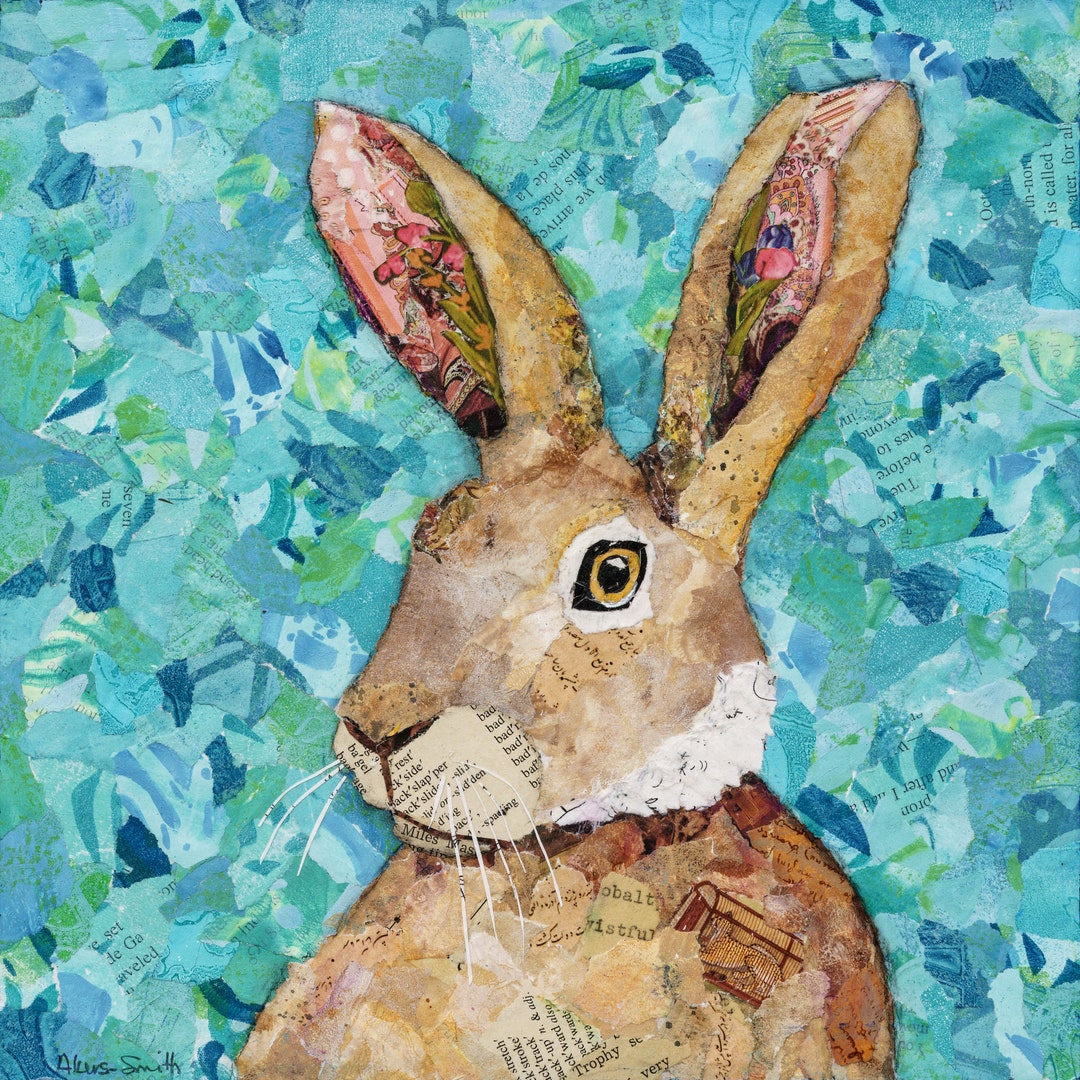 Whimsical Collage Art Greeting/note Card reba - Etsy