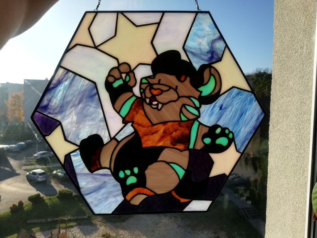 Stained Glass Furry Portraits - Etsy