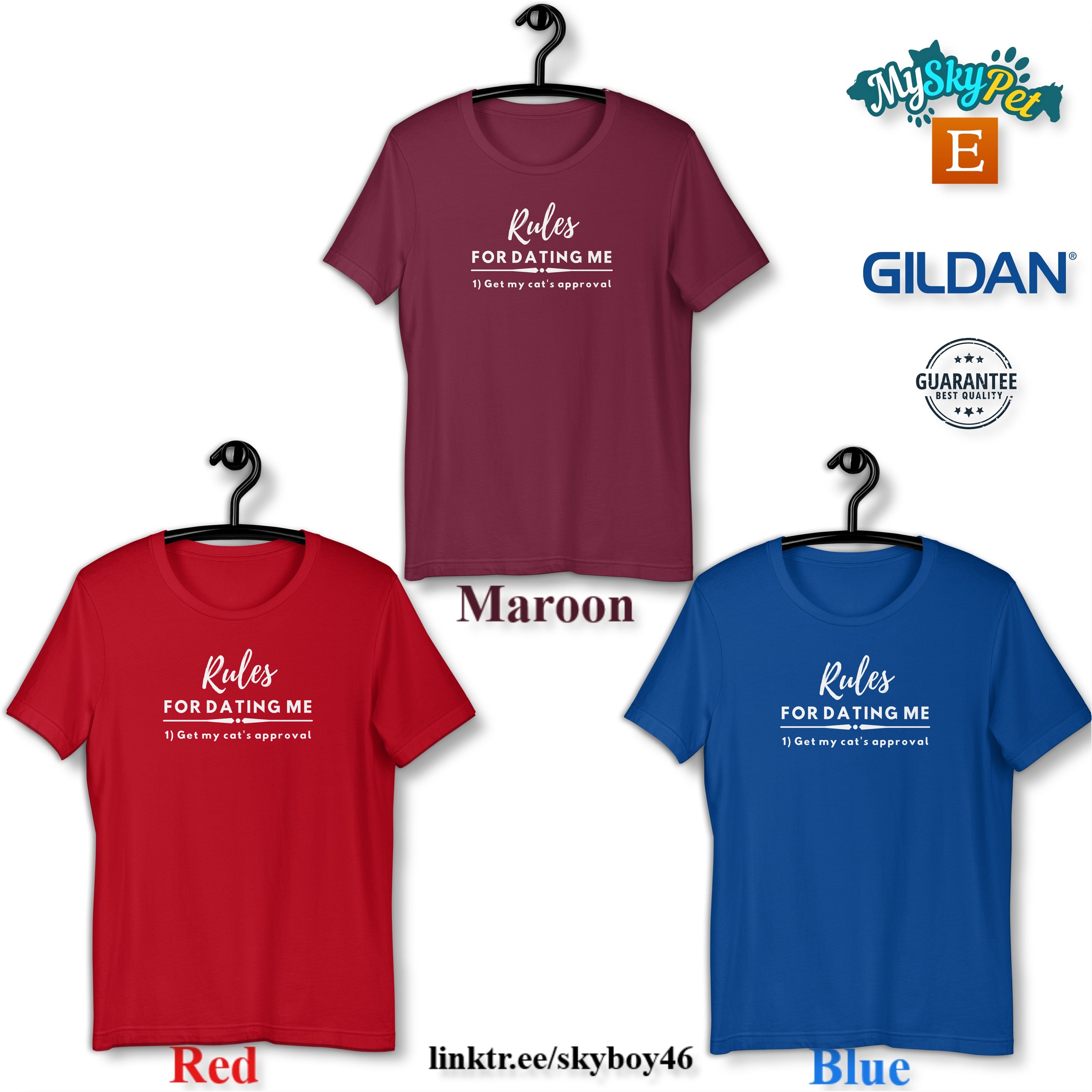 Date Night Shirt Funny Dating Rules Cat Rules Tshirt Dog - Etsy UK