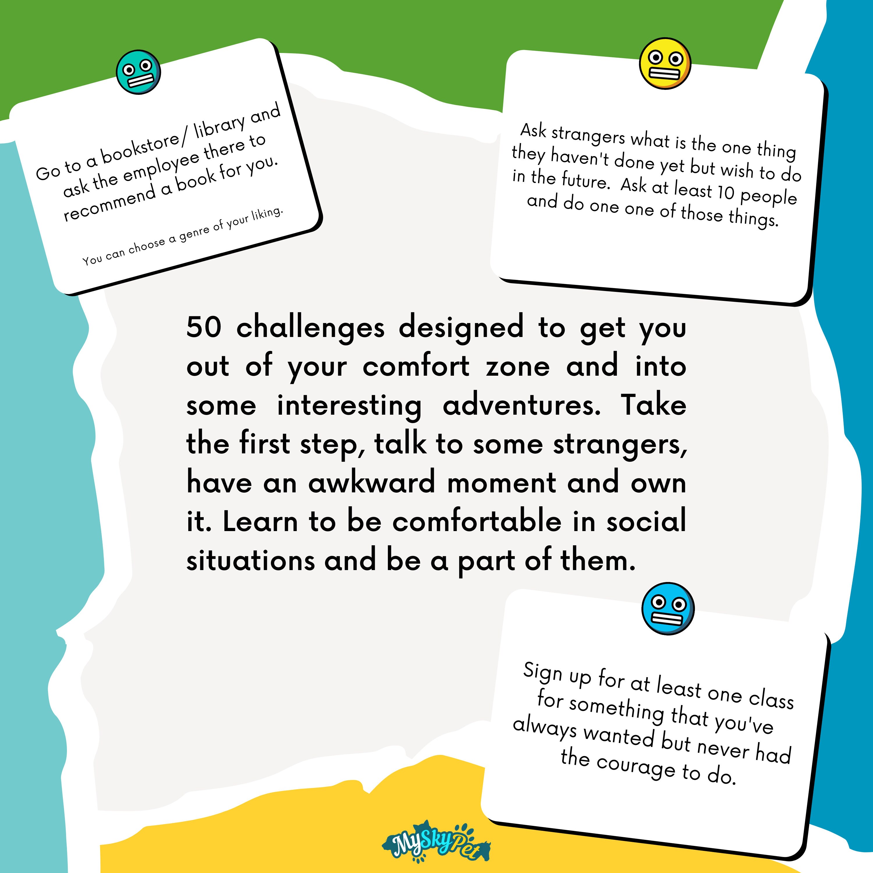 50 Solo Challenge Cards for Introverts | Printable Game | Step Out of ...