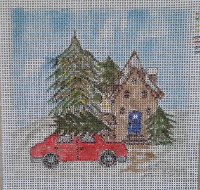 HOME for the Holidays Christmas Scene Needlepoint - Etsy