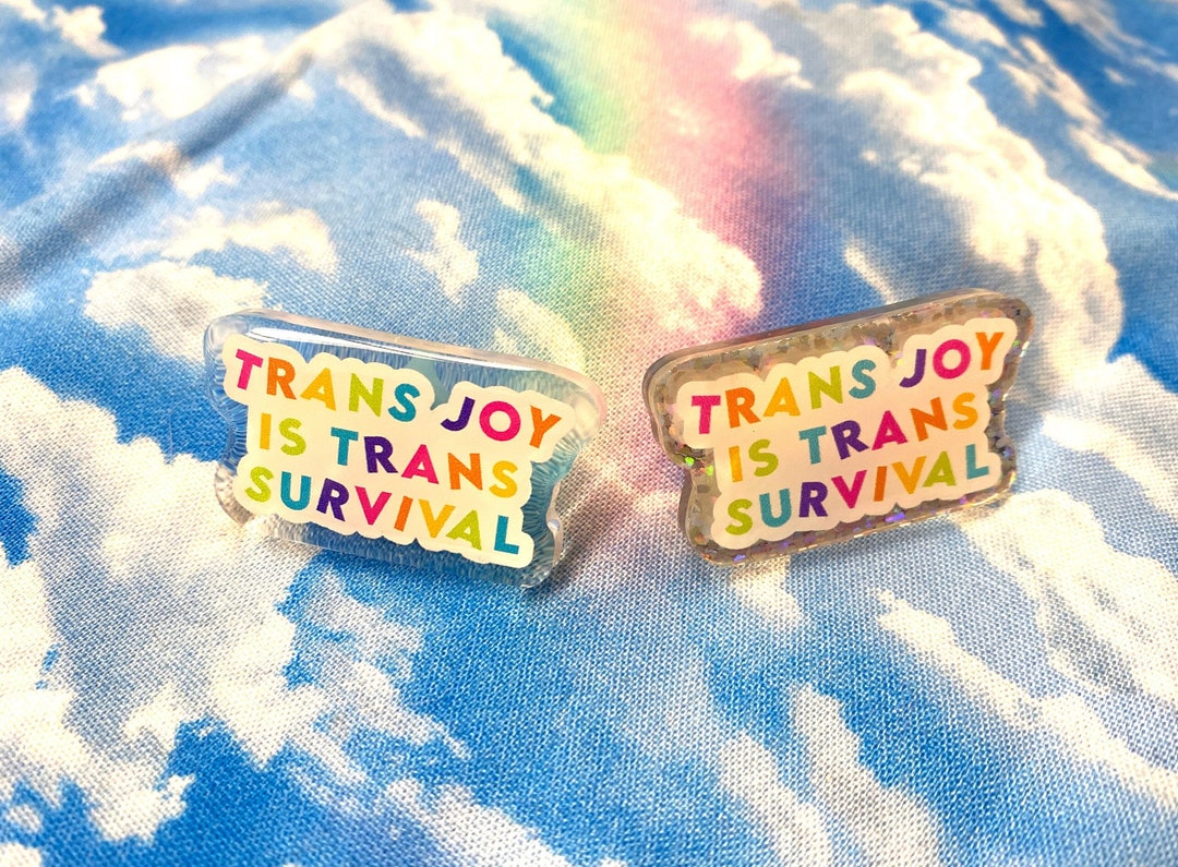 1.5 Inch Trans Joy Acrylic Pins - Etsy