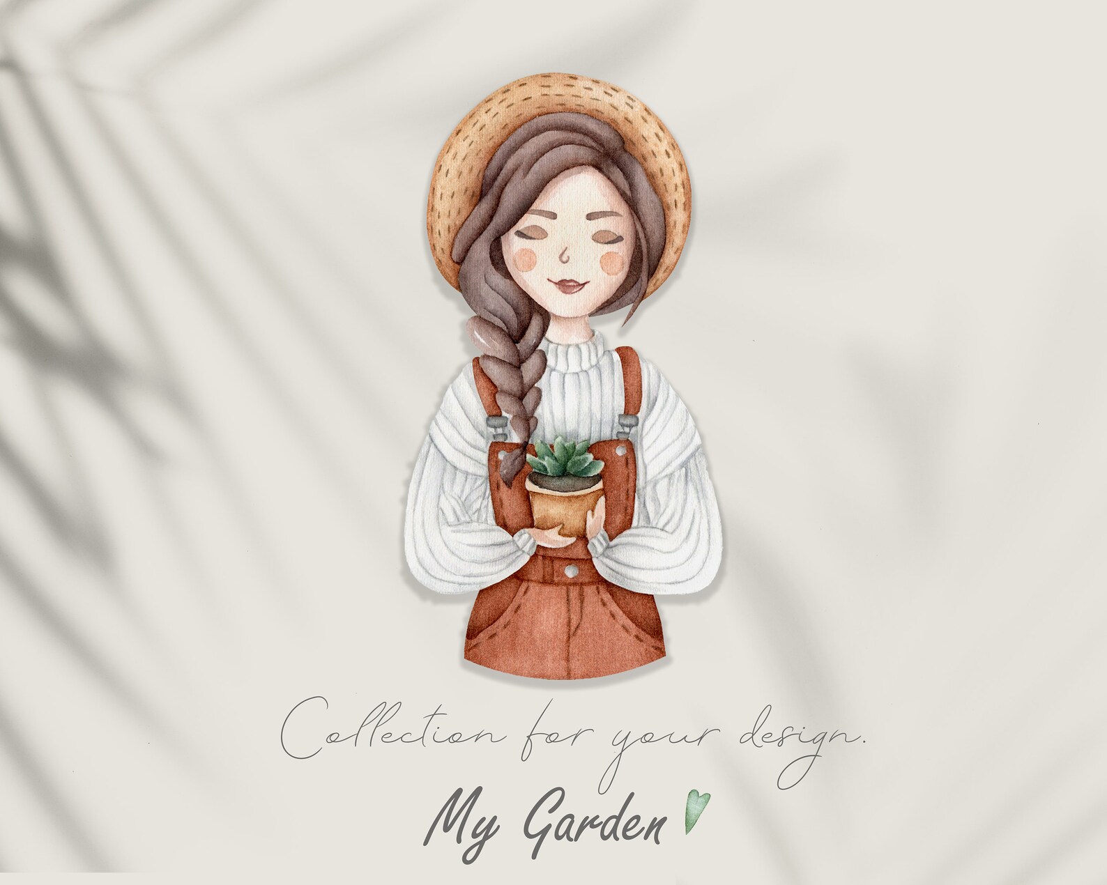 Garden Watercolor Clipart Digital Clipart PNG Garden Set - Etsy