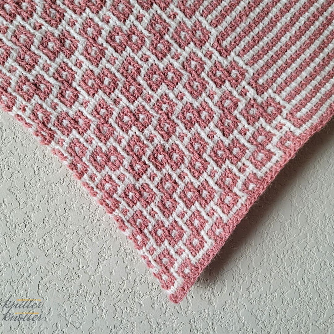 Tunisian Mosaic Crochet Shawl Pattern Easy Triangle Design, Elegant ...