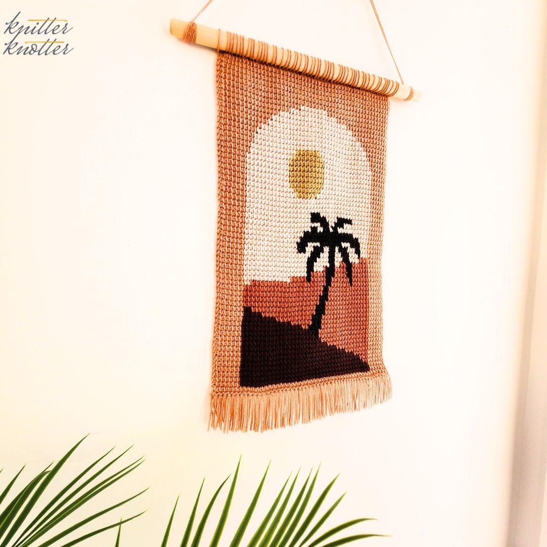 Chitra Wall Hanging #1 | Tunisian Crochet Graphghan Design | PDF ...