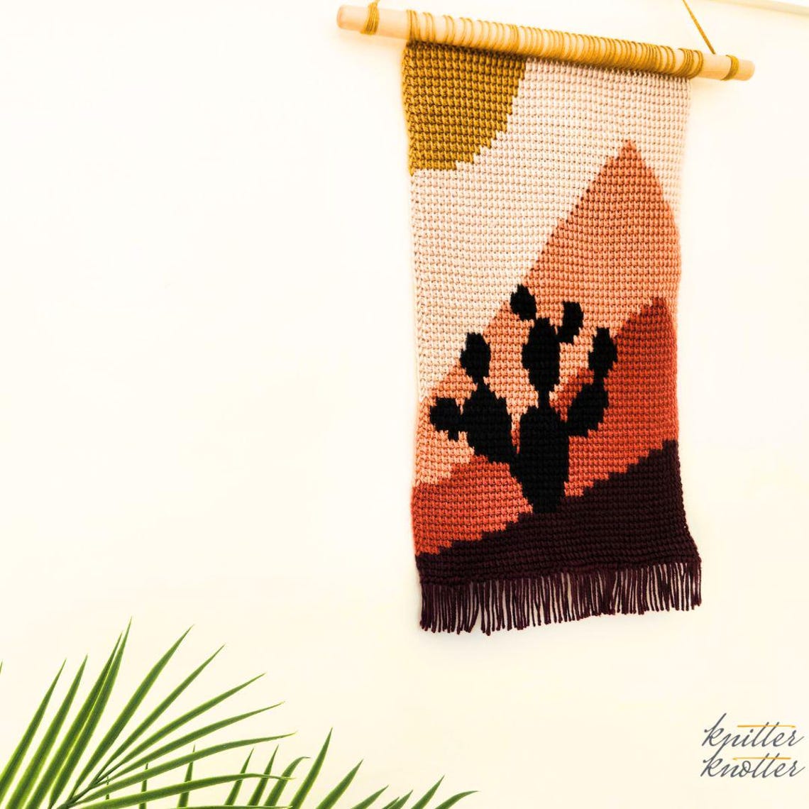 Chitra Wall Hanging Collection | Set of 3 | Tunisian Crochet Graphghan ...