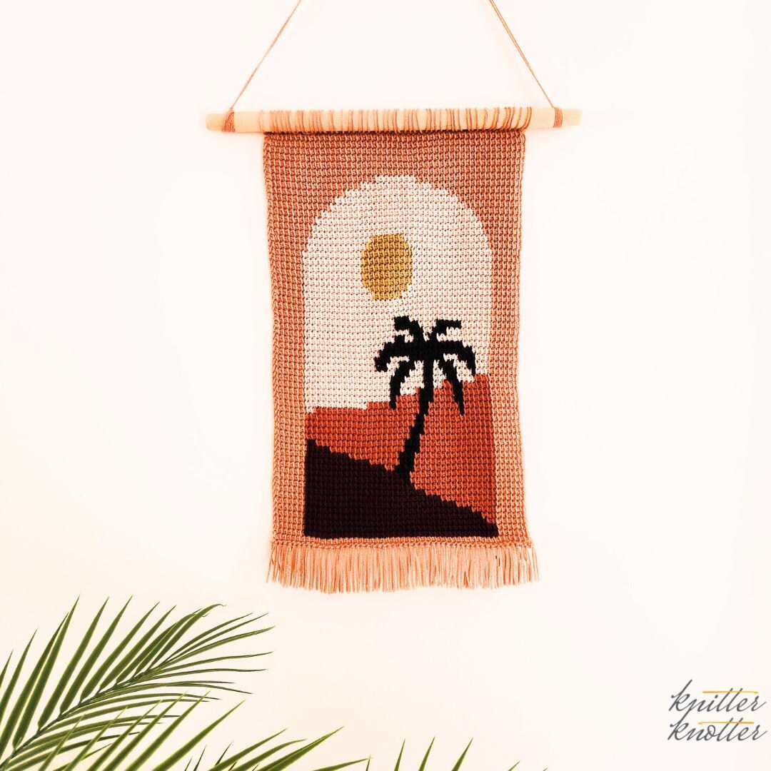 Chitra Wall Hanging #1 | Tunisian Crochet Graphghan Design | PDF ...