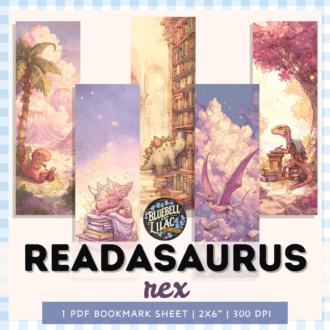 Dinosaur Reading Bookmarks for Kids, Printable Cute Dino Bookmarks, Fun ...
