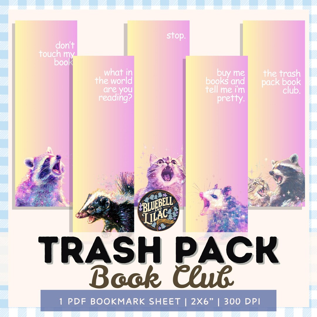 Funny and Weird AF Bookmarks - Trashy Bookmark - Trash Pack Bookmark ...