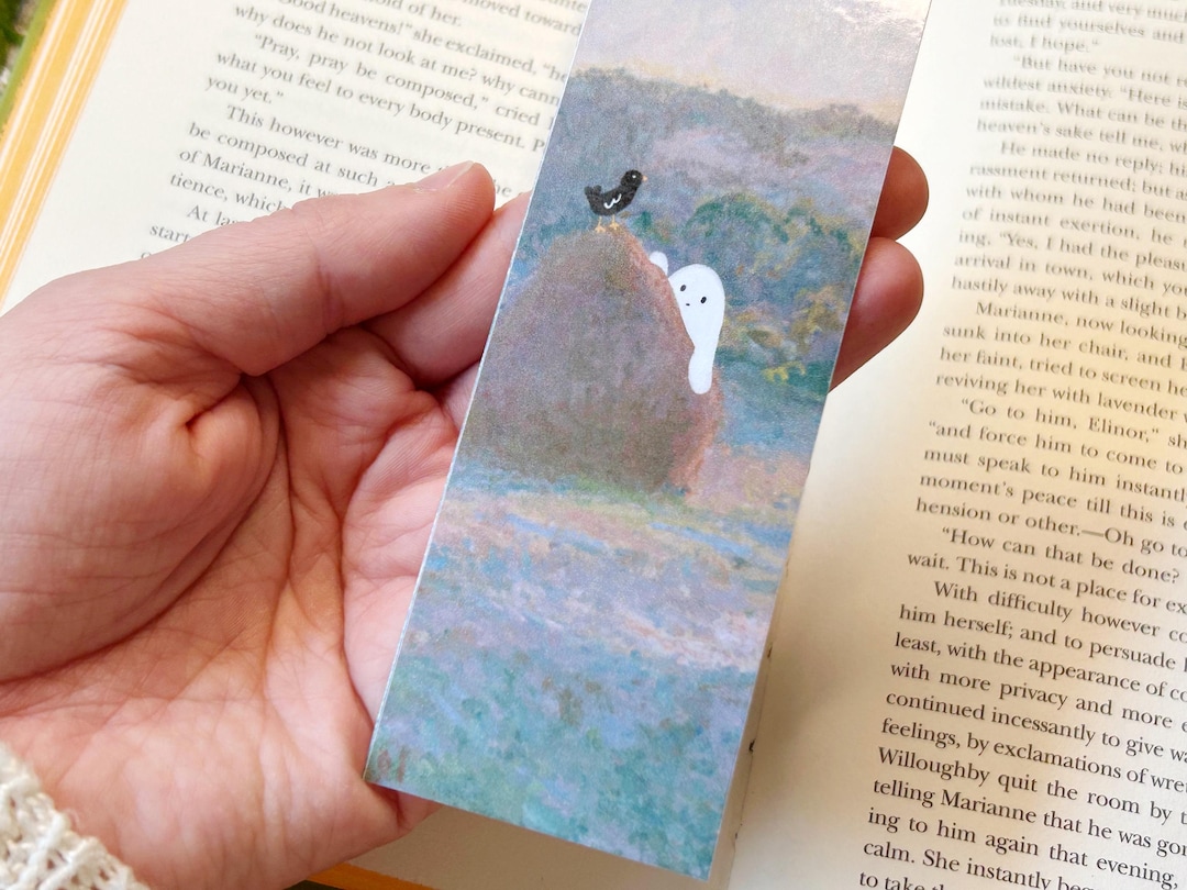Little Ghost Bookmark, Spooky Ghost Bookmark, Monet, Art Bookmark, Page ...